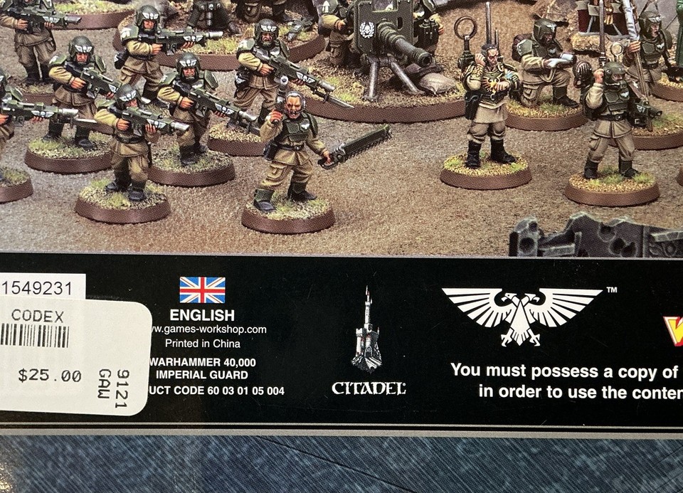 Warhammer 40K Imperial Guard Codex (Paperback 3rd Edition, 2000)- VG+ ...