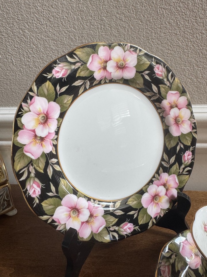 ROYAL ALBERT PROVINCIAL FLOWERS ALBERTA ROSE CUP, SAUCER & 8" PLATE 3 ...