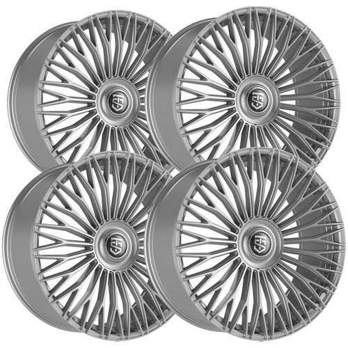 (Set of 4) TIS 507S 22x10 5x115/5x120 +18mm Silver Wheels Rims 22" Inch ...