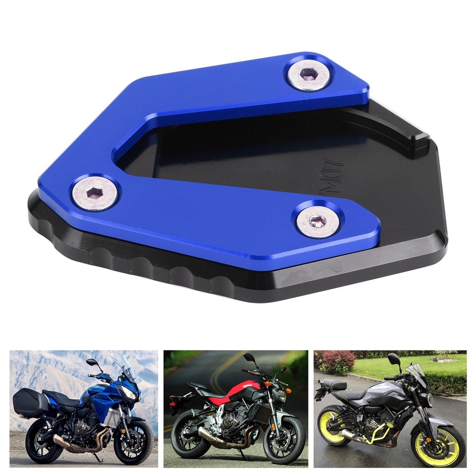 ༝Blue Kickstand Extension Pad Anti Slip Side Stand Support Fit For MT ...