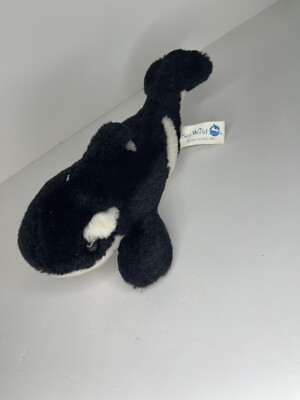 Sea World Stuffed Shamu Orca Killer Whale 9" Plush Toy Stuffed Animal ...