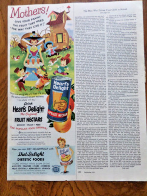 1951 diet-Delight Brand Dietetic Foods Ad Apricot Nectar | eBay