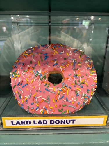 Universal Studios The Simpsons Lard Lad Donuts Large Pink Sprinkles ...