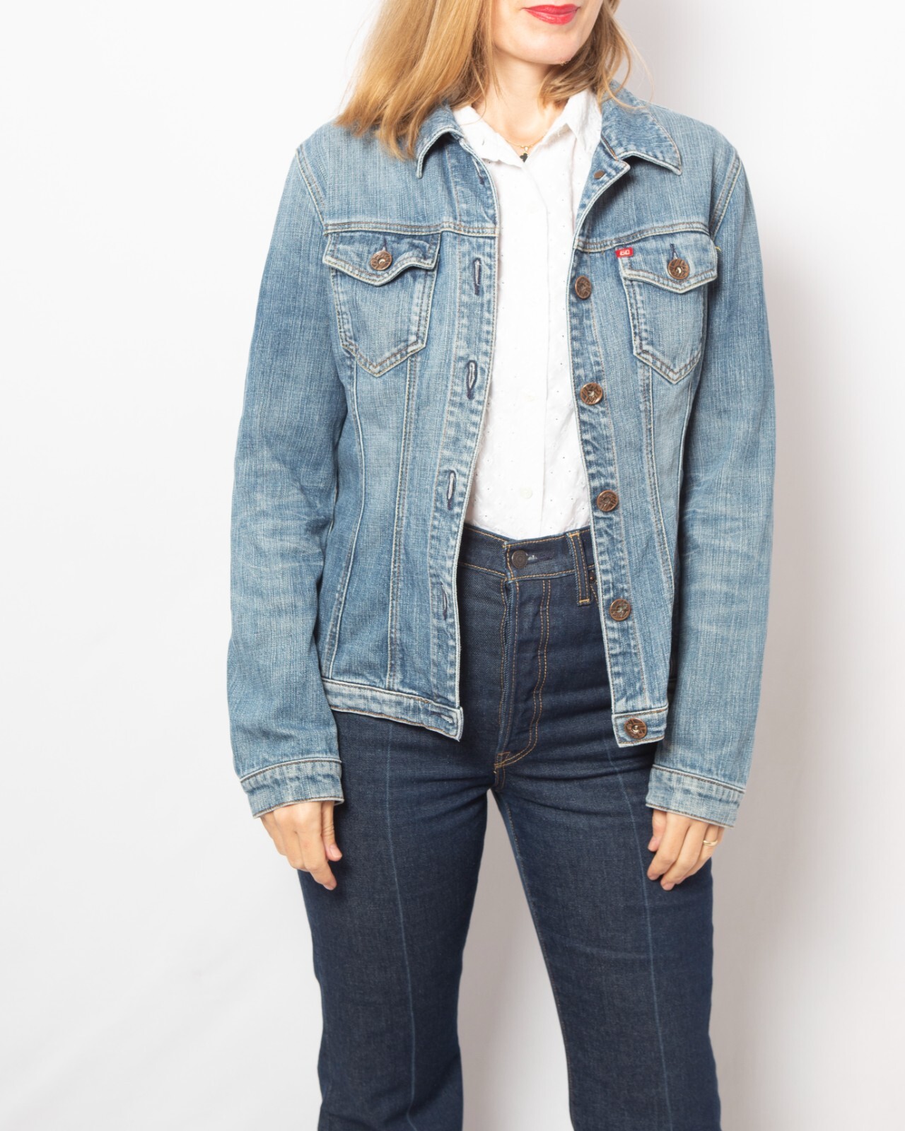 Barn Owl Hand Painted Denim Jacket Miss Sixty Fitted … - Gem