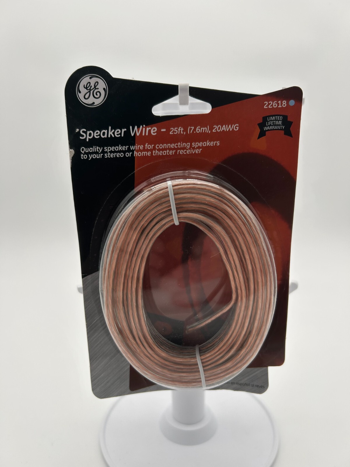 GE SPEAKER WIRE - 25ft ROLL - 20AWG - #22618 - 2 COLOR WIRE - NEW OLD ...