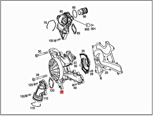 Genuine MERCEDES Water pump 2762001301 | eBay