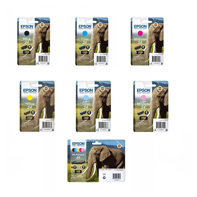 Genuine Epson 24 Elephant Ink Cartridges For XP950 XP-860 XP-760 XP-55 ...