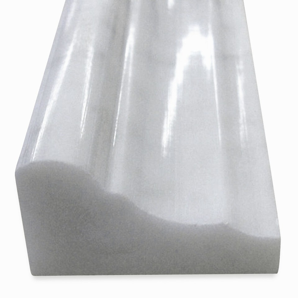 C13P Carrara Marble Venato Carrera Chair Rail Trim Molding Polished ...