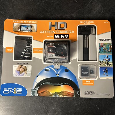 Explore One HD Action Camera w/ WiFi & Accessories included Waterproof ...