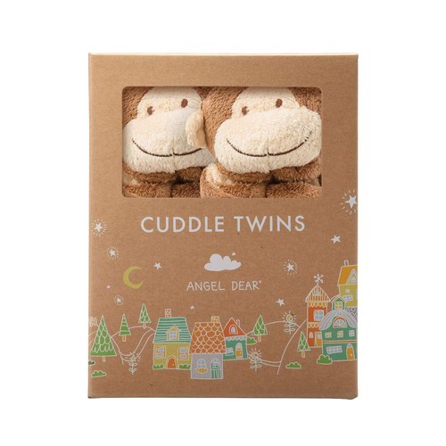 Angel Dear - Brown Monkey, Cuddle Twins Blankie Set | eBay