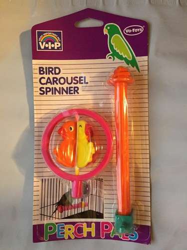 Vo-Toys Perch Pal Revolving Bird Carousel Plastic Spinner Ducky Face ...