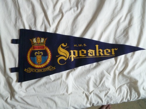 vintage HMS SPEAKER pennant. | eBay
