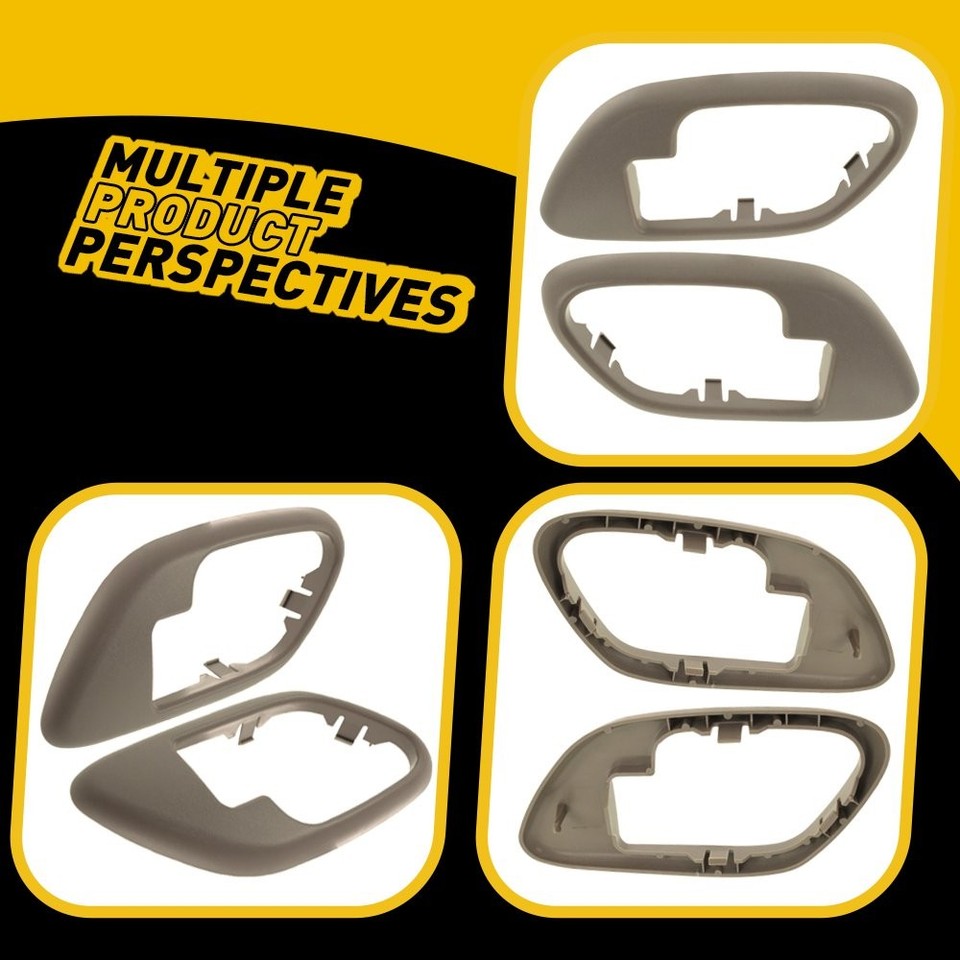 Brown Inside Interior Door Handle Trim Bezels Pair Set NEW for Chevy ...