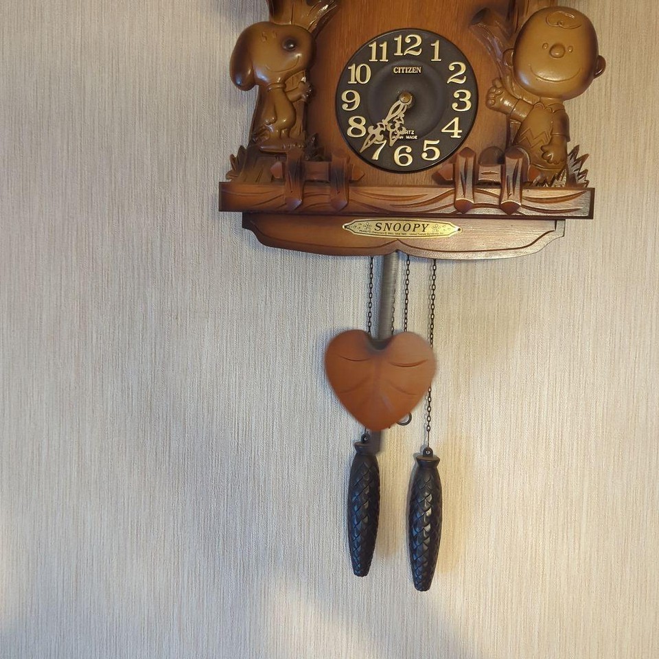 Vintage Citizen Poppo Cuckoo Snoopy Clock Wood VTG RARE | eBay