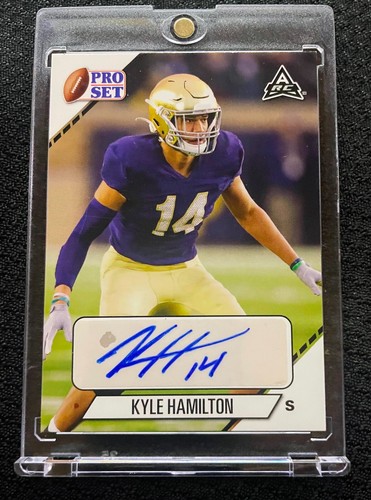 2021 Leaf Pro Set Kyle Hamilton Autograph Rookie Card #PS-KH2 Notre ...