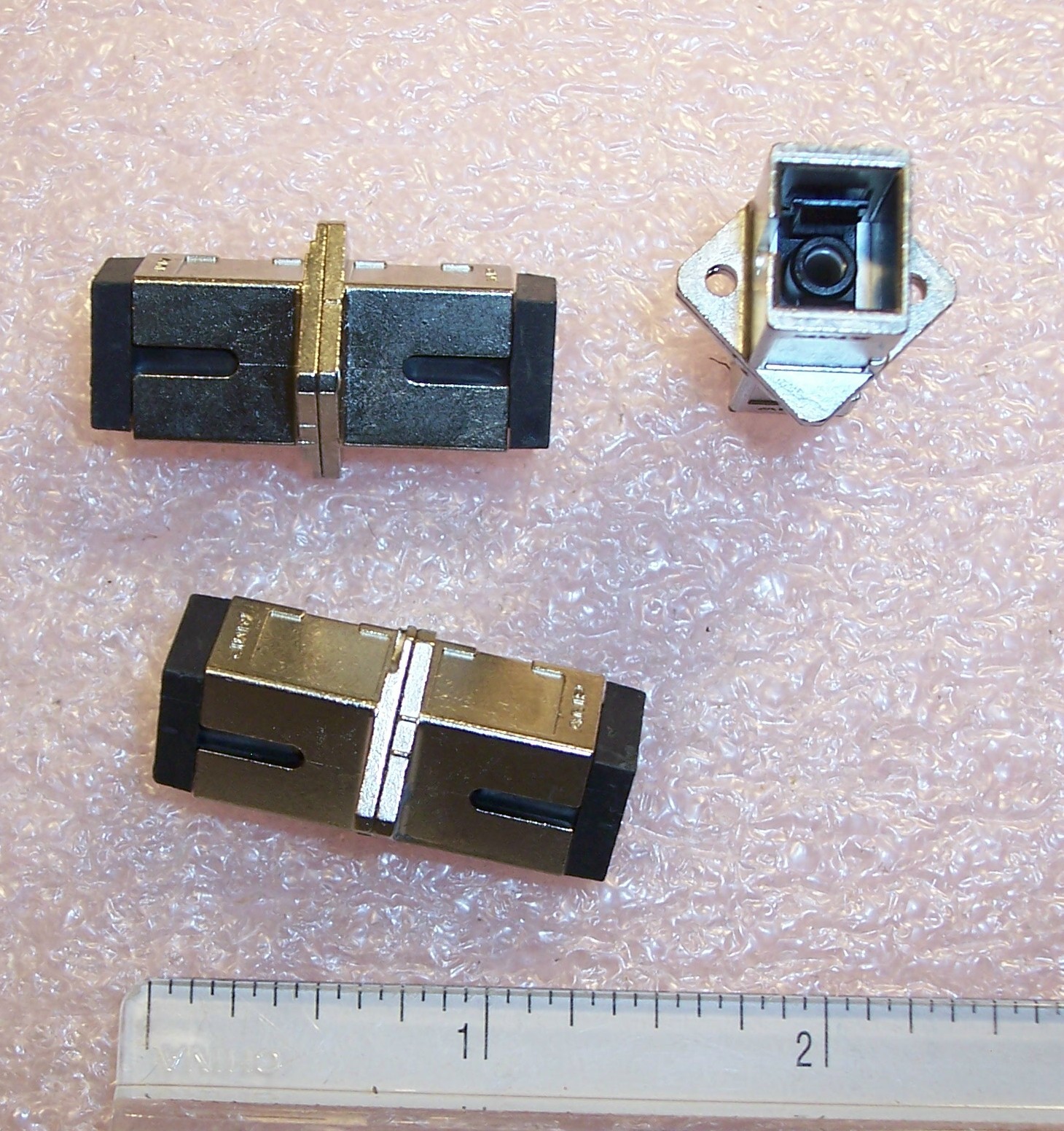 QTY (9) 5492051-2 TYCO FIBER OPTIC SC-SC COUPLING RECEPTACLES METAL | eBay