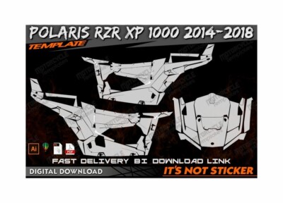 2014-2018 Polaris RZR XP 1000 Template Vector 1/1 real scale EPS PDF CDR