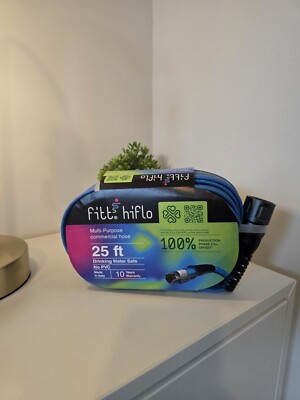 FITT Hiflo Water Hose 25ft Multipurpose Garden Hose Easy to Use and ...