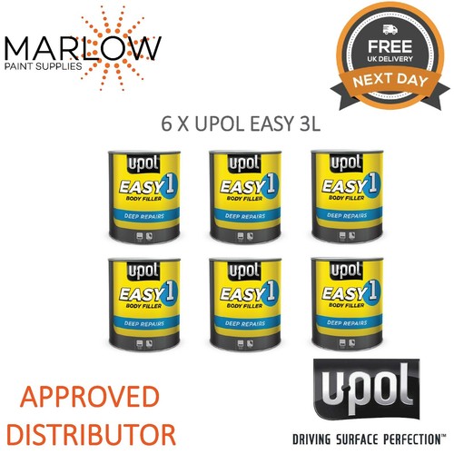 6 X UPOL EASY 1 BODY FILLER 3L - DEEP FILL CAR BODY FILLER BIG SMOOTH EASY | eBay UK