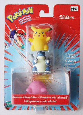 RARE 2000 POKEMON SLIDERS PIKACHU BLASTOISE JIGGLYPUFF FIGURE HASBRO ...