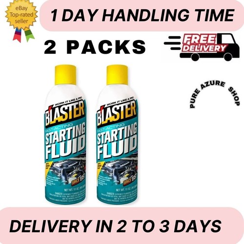 2 Pk 11oz Engine Starting Fluid Spray Fast-Acting Cold Start Boost ...