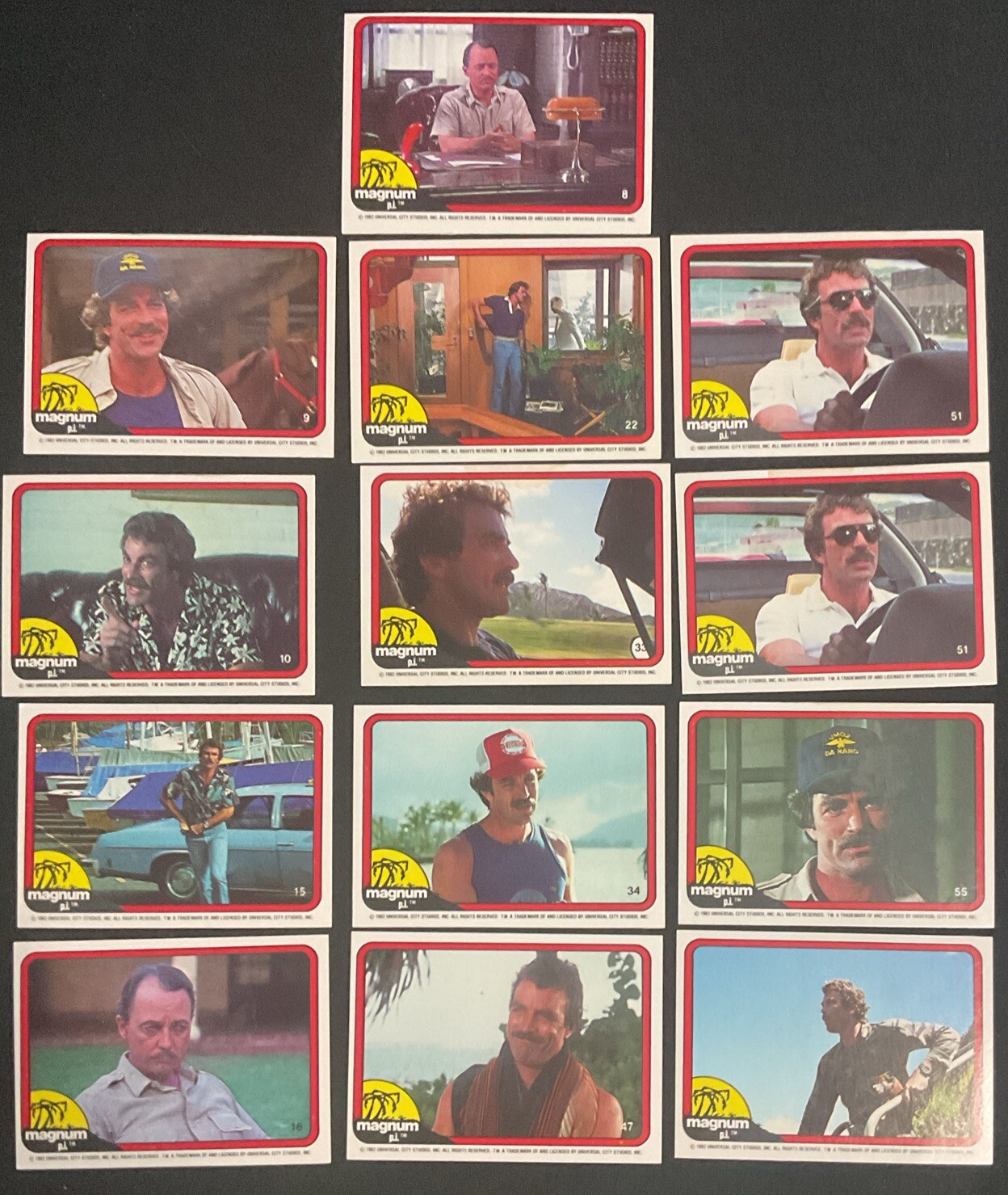 Magnum P.I. Trading Cards - 1982 - Vintage - Partial Set - 13 Cards | eBay