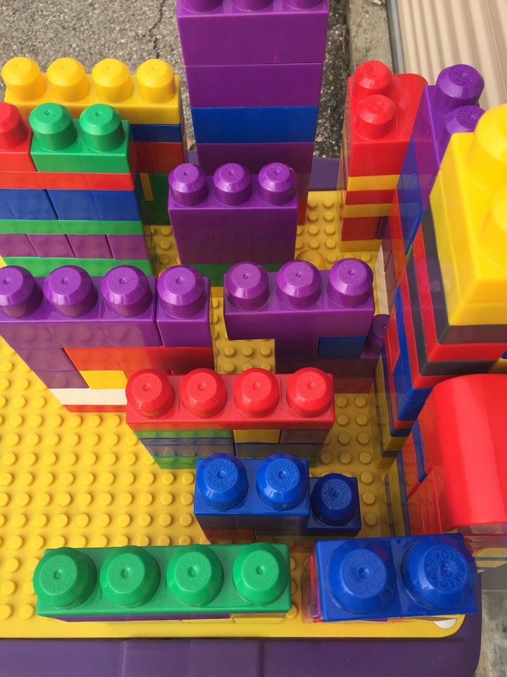 STEP 2 Table w/ Mega Blocks Assorted Parts and Pieces | eBay