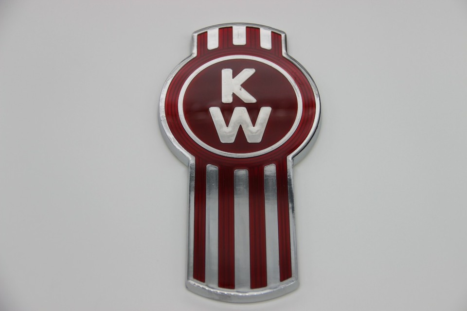 Fits Kenworth Bug Hood Grille Logo Emblem Badge Chrome Red | eBay