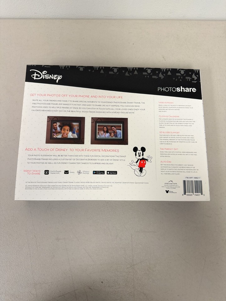 Disney Classic 10" PhotoShare Smart Digital Picture Frame by Simply ...