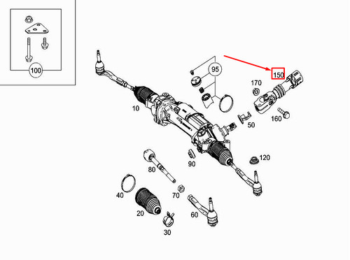 NEW MERCEDES-BENZ C W205 STEERING COLUMN SHAFT A2054620678 ORIGINAL | eBay