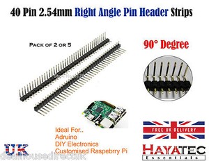 Pin or Female Header Edge Pins Strip 0.1" 2.54mm for Breadboard PCB for ...