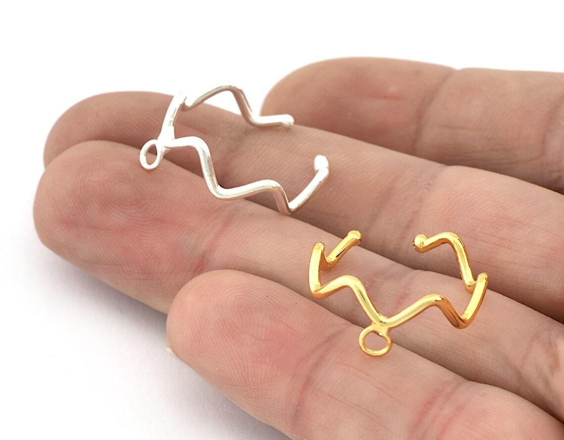 3pcs Zigzag Ring Hoop, Adjustable Ring Shiny Silver,Shiny gold plated ...