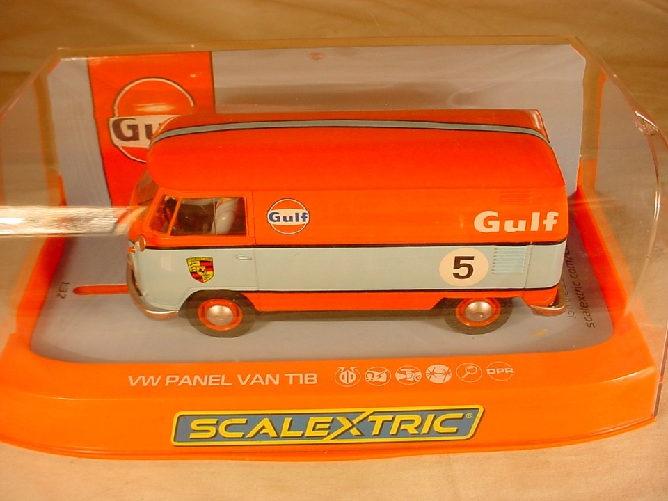 Scalextric Volkswagen VW Panel Van Type 1b Gulf C4060 MB BUT see photo ...