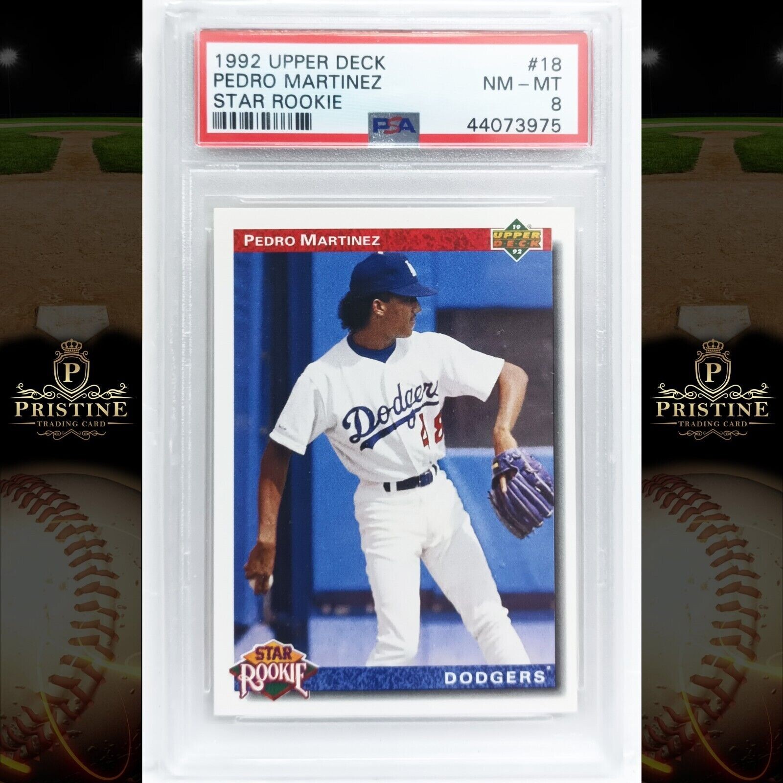 1992 Upper Deck Star Rookie #18 Pedro Martinez Dodgers RC HOF PSA 8 NM ...