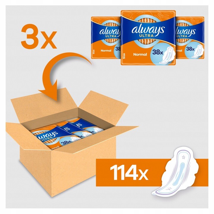 Alwasy Ultra Regular Sanitary Napkins Pads with Wings 114/228/342pcs | eBay