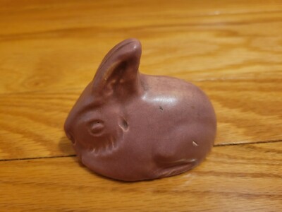 Antique Van Briggle Art Pottery Rabbit Bunny Mulberry Paperweight. Est ...
