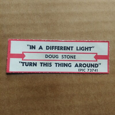 DOUG STONE In A Different Light/Turn This Thing JUKEBOX STRIP Record 45 ...