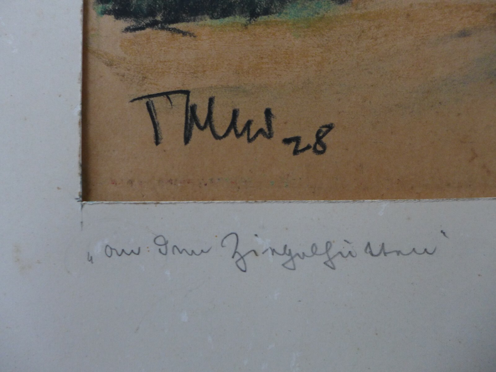 Gouache Zeichnung Exepressionismus Lothar Toller (1891-1956) Darmstadt ...