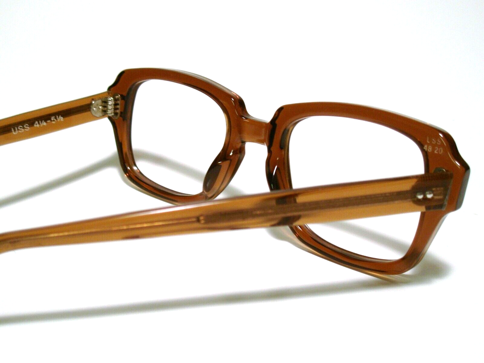 NOS USGI Issue BCG's USS Size 48-20 Brown Sunglasses/ Eyeglasses Frame ...