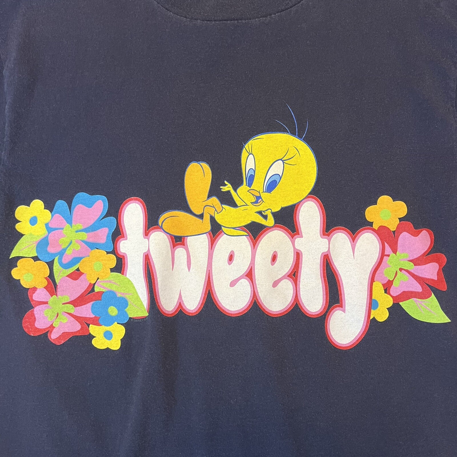 Vintage 90s Men's Looney Tunes Tweety Bird Hippie Flo… - Gem