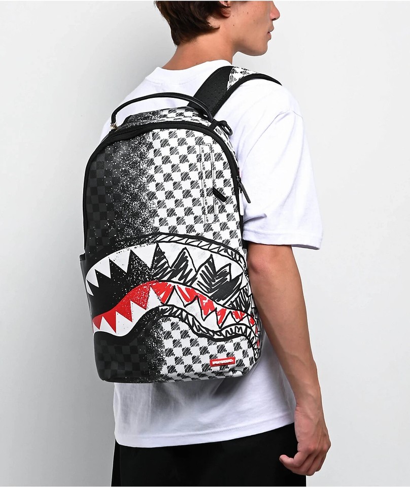 Sprayground Mix & Match Scribble Backpack🔥New Black Bookbag Large ...