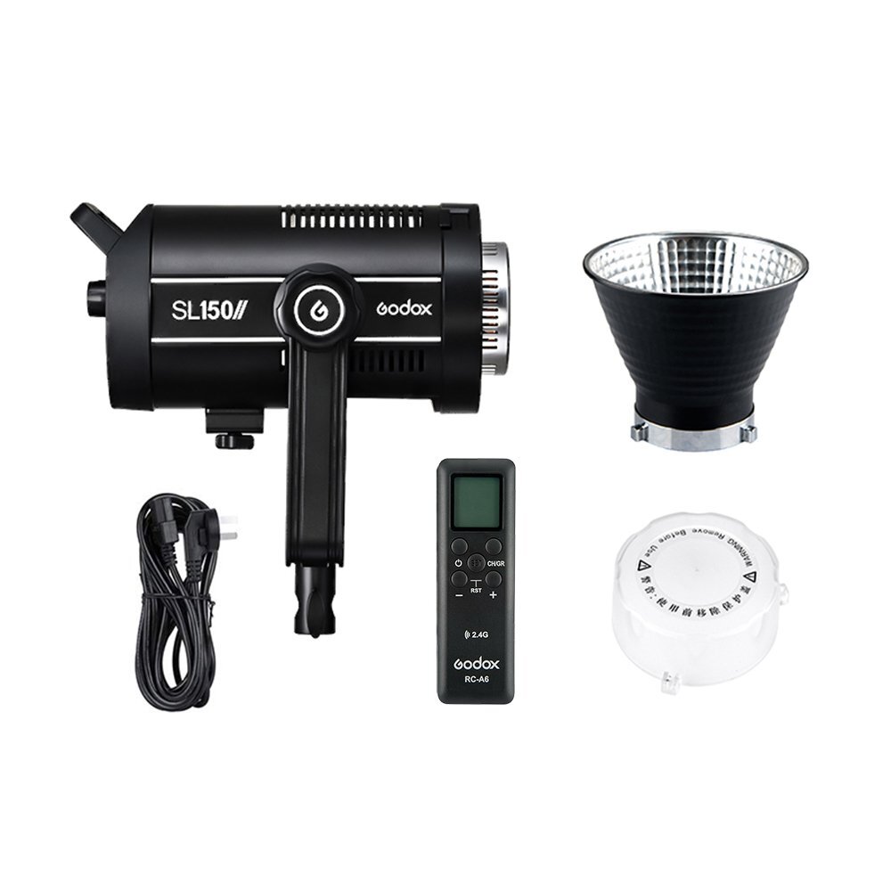 Godox SL150II 150W LED Video Light + Bowens Grid Softbox + Barn Door ...