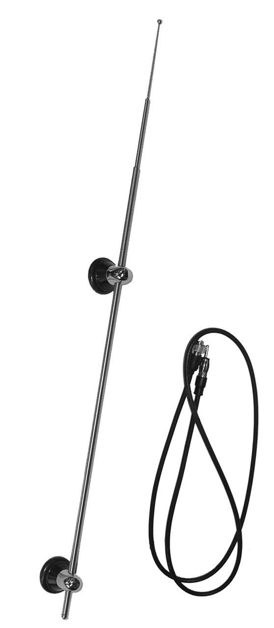 Chevy Ford Universal Dual Post Mount Antenna 3 Stage Telescopic # U ...