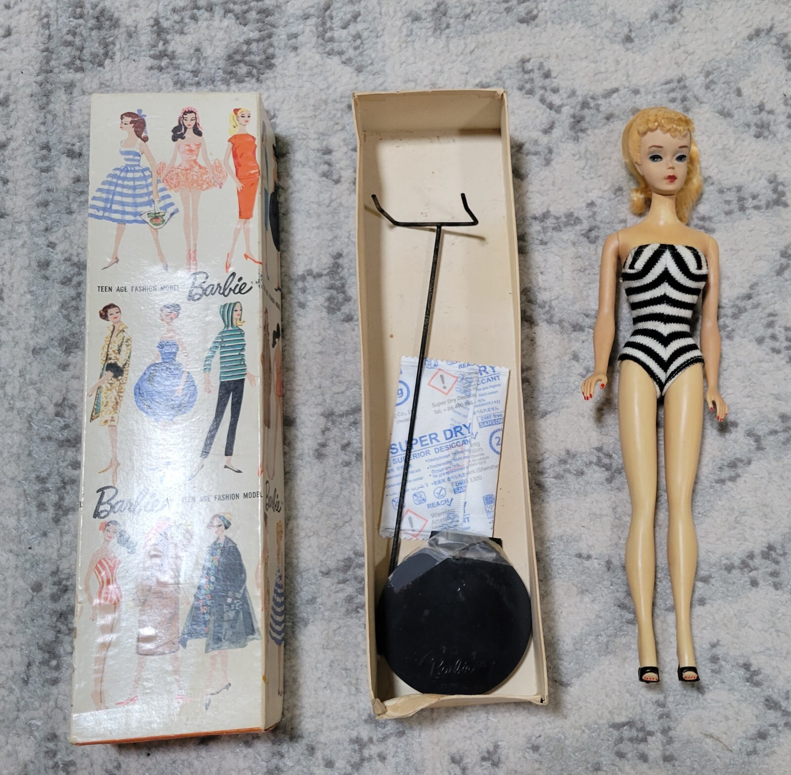 original vintage barbie doll 1959 with box, outfits, accessories | eBay