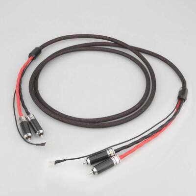 100% Pure Silver Phono Tone Arm Hifi Tonearm Cable Shielding 2 RCA to ...