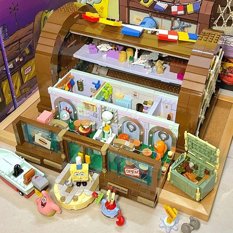 SpongeBob The Krusty Krab Restaurant Building Block Brick Toys Set ...
