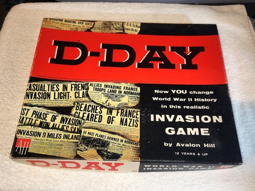 D-Day Board WWII Invasion Board Game Avalon Hill 1961 Complete In Box ...