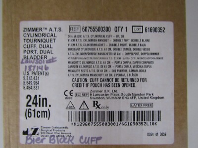 Zimmer Tourniquet Cuff #60755500300 AB Dual Port Cuff | eBay