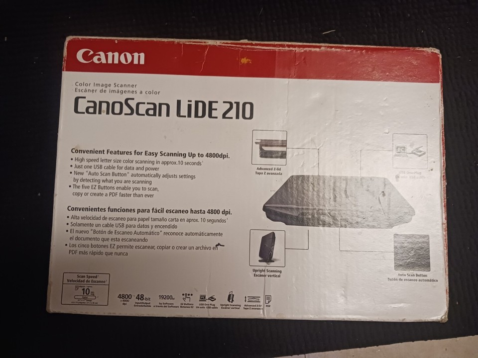 CANON CANOSCAN LIDE 210 COLOR FLATBED SCANNER. | eBay