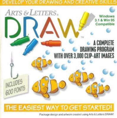 Arts & Letters Draw PC CD complete computer drawing program effects ...